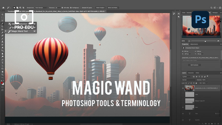 Magic Wand in Photoshop: Color-Based Selection