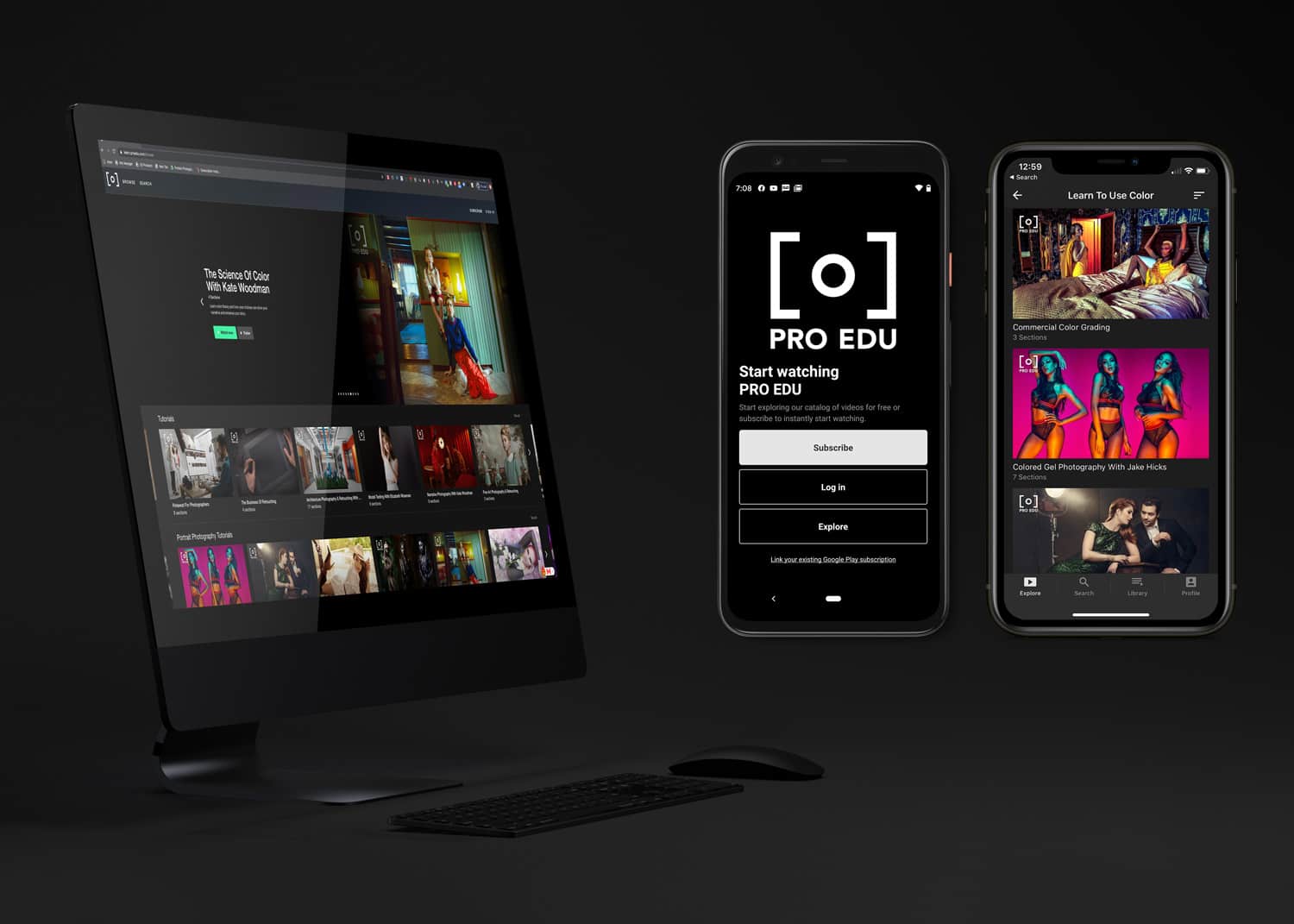 Streaming Apps | PRO EDU Photography Courses Online Apple ROKU Android