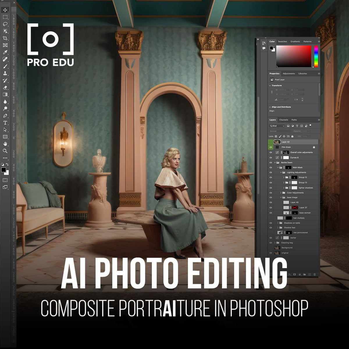 AI Photo Retouching In Photoshop | Portraiture Composite Course