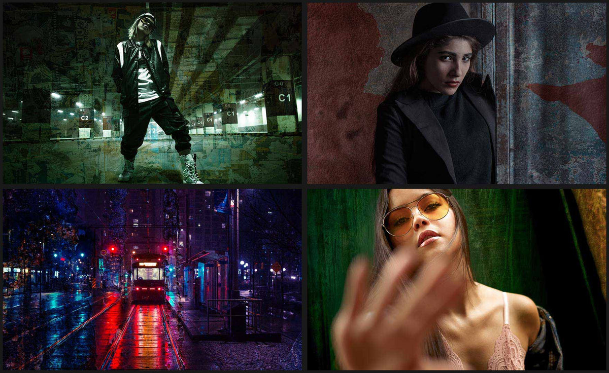 GRUNGE Photoshop Overlays and Digital Backdrops RAW + JPEG - PRO EDU