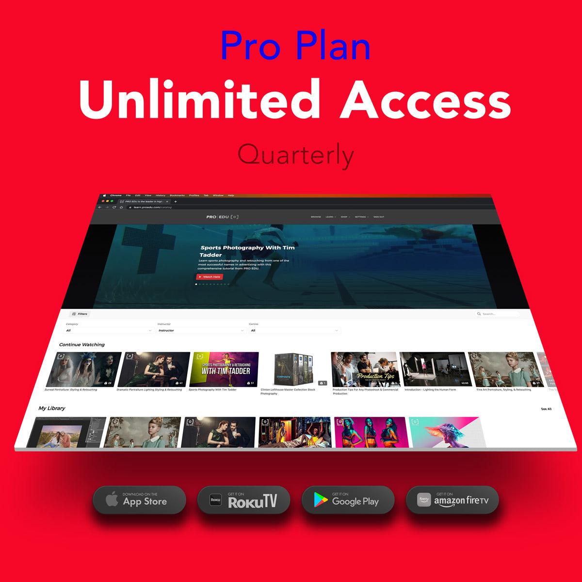 PRO PLAN - Monthly - All in One Photographer Course - PRO EDU