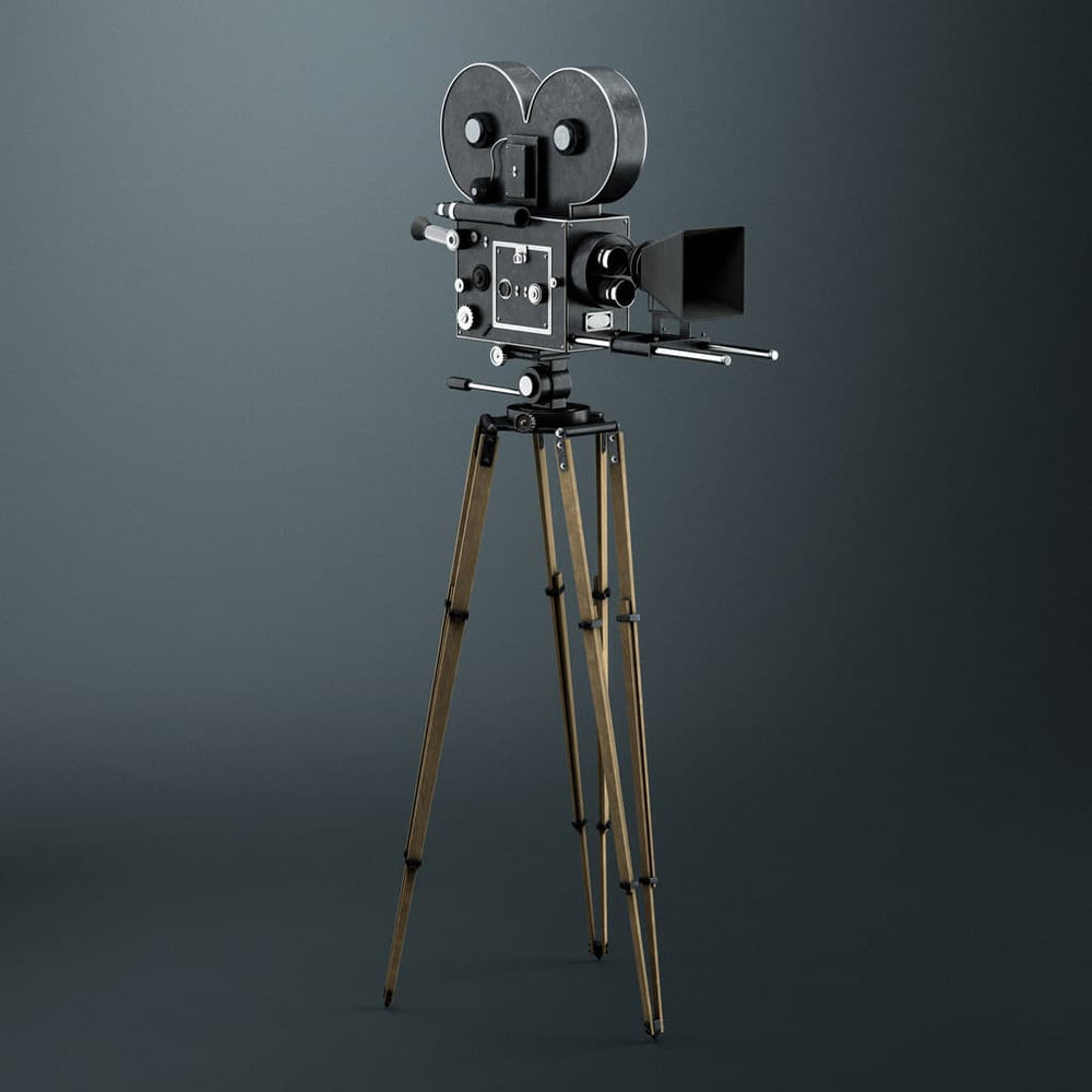Old Fashioned Movie Camera 3D Model Photoshop | C4D FBX OBJ CGI