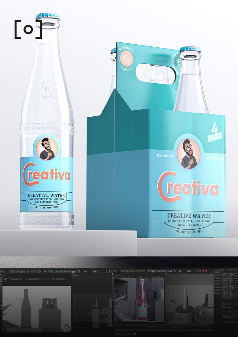 Commercial CGI Beverage Workflow In C4D & Photoshop - PRO EDU