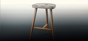 Milking Stool 3D Model Photoshop | C4D FBX OBJ CGI Asset - PRO EDU