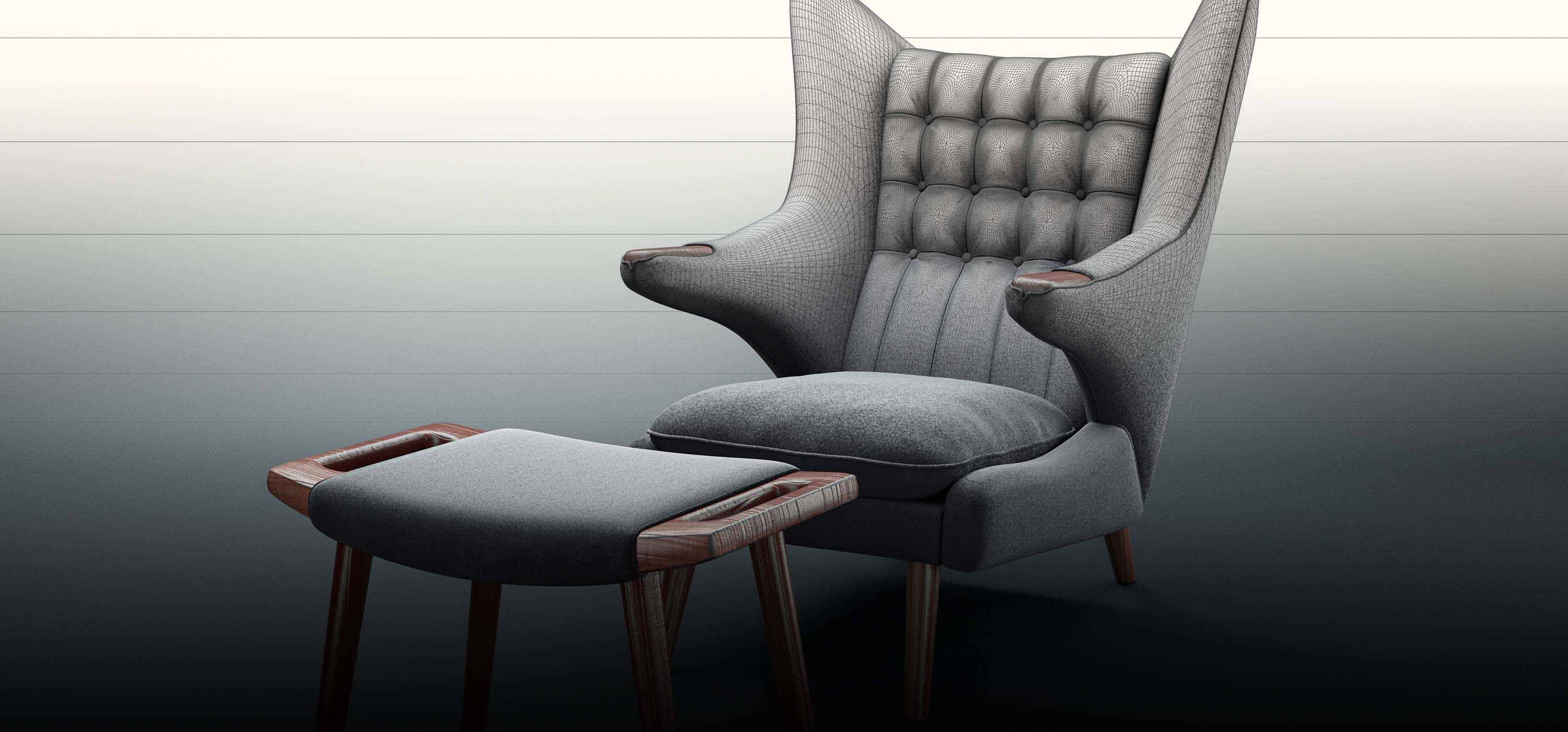 CGI Portrait 3D Models & Assets | Eames & Barcelona Chair Collection