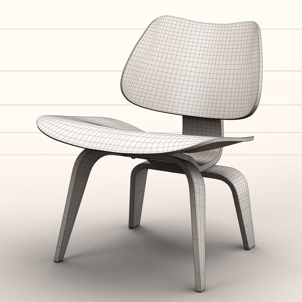 Eames Lounge Chair 3D Model Photoshop | C4D FBX OBJ CGI Asset PRO EDU