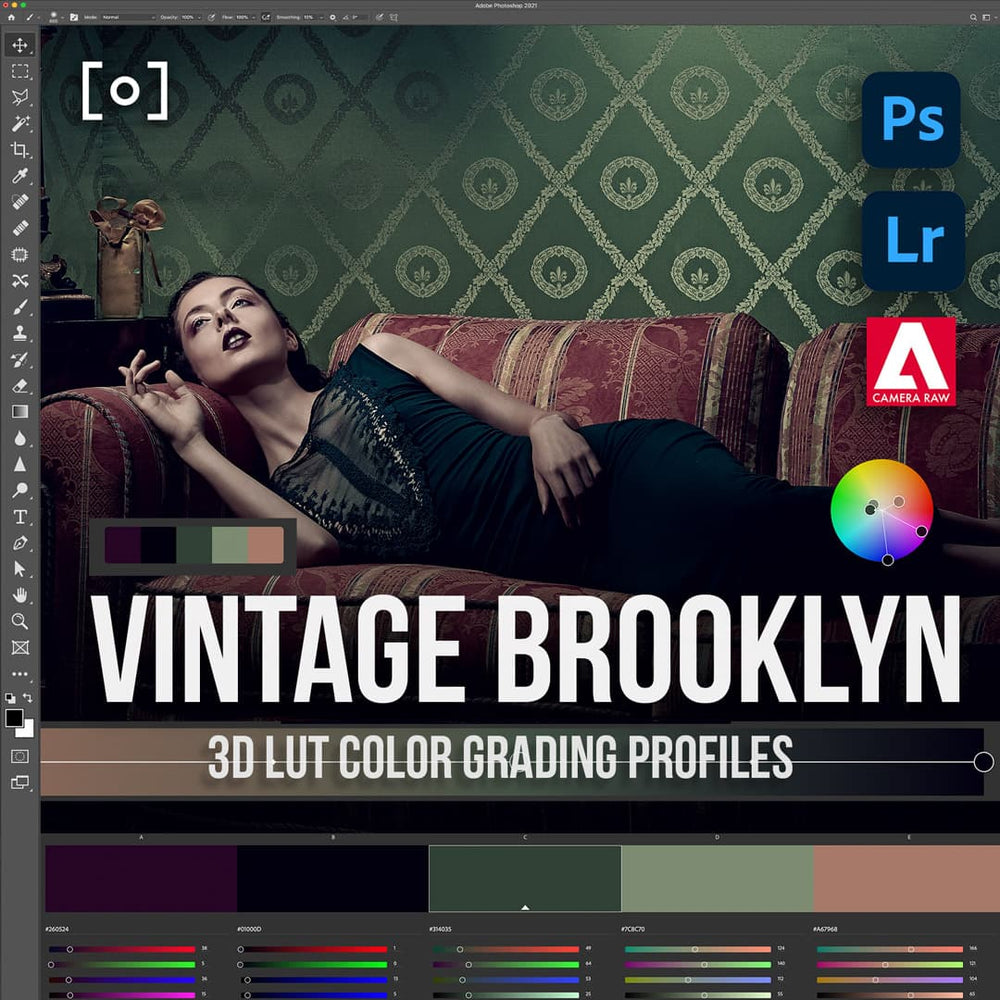 100 3D LUT Profiles for Adobe Photoshop Addon - PRO EDU