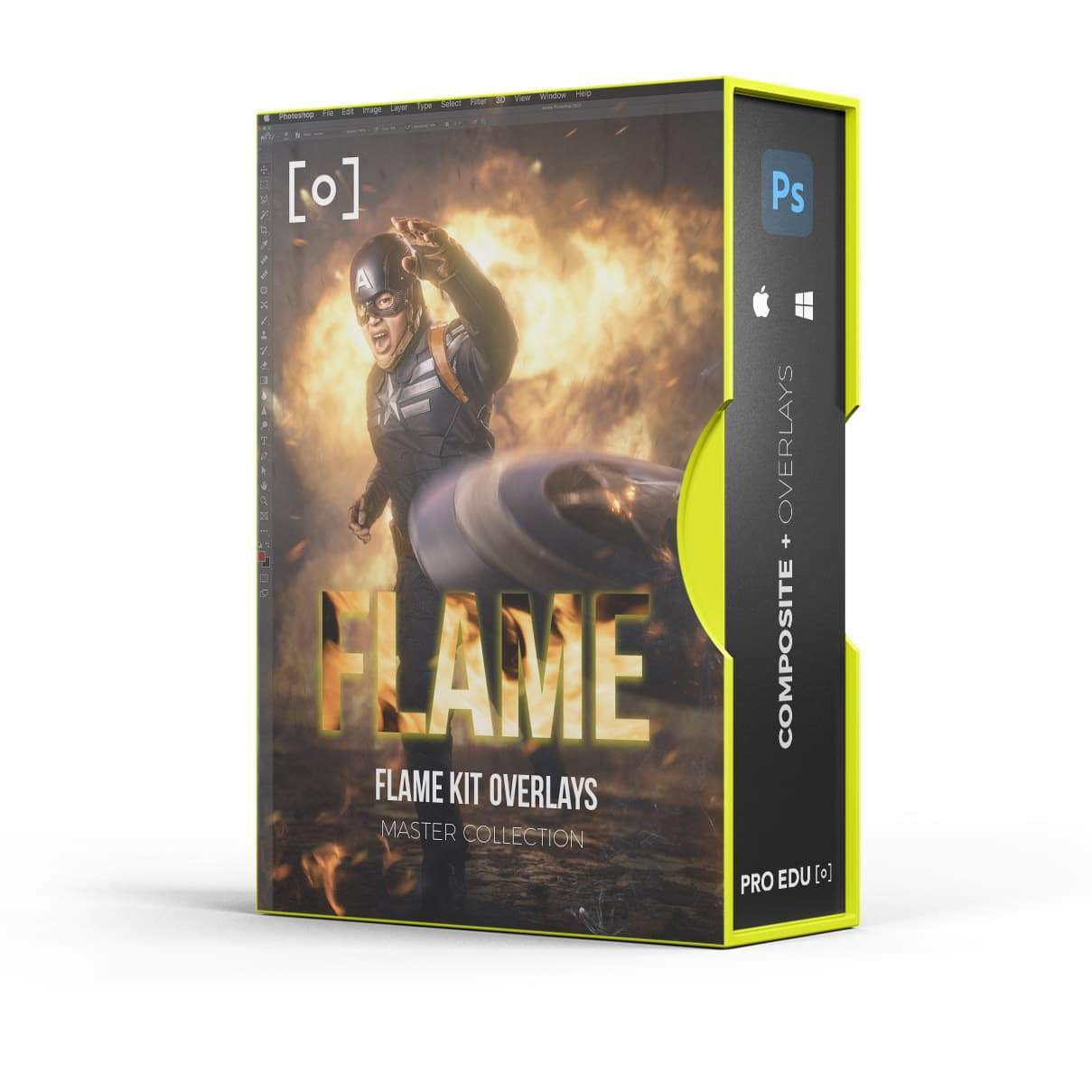 Flame Kit FX Photoshop Overlays Bundle Volume 1 & 2 - PRO EDU